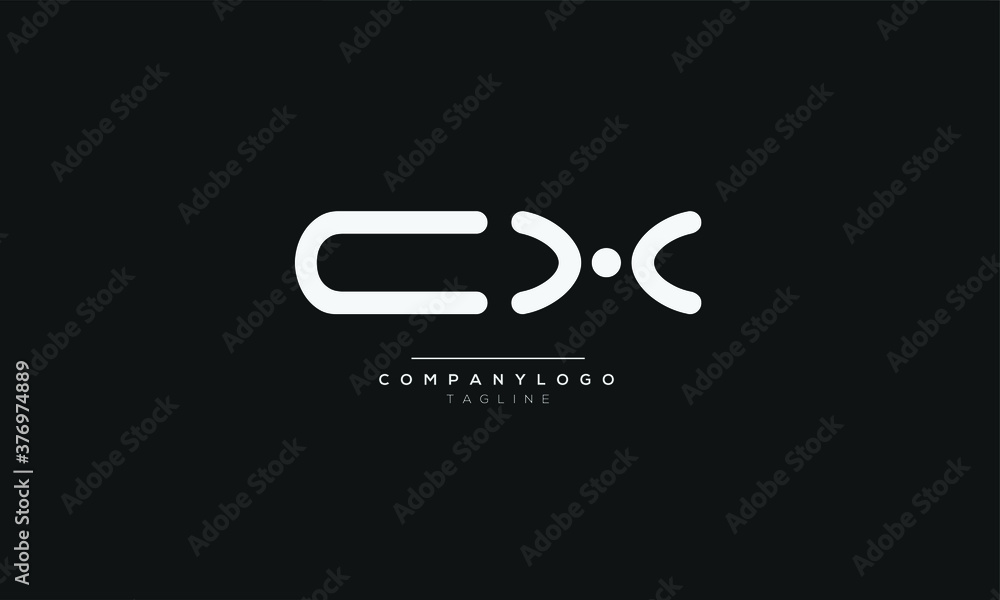 CX initials monogram letter text alphabet logo design Stock Vector ...