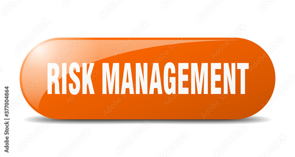 risk management button. sticker. banner. rounded glass sign Stock ...