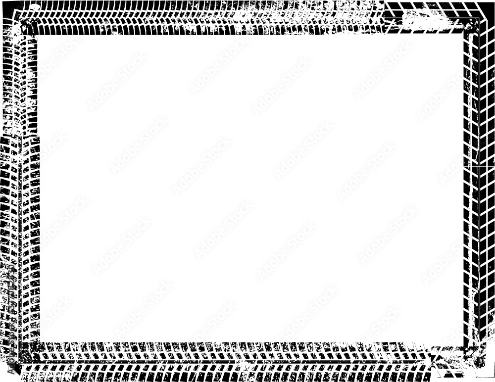 tire track vector Border Frame . Stock Vector | Adobe Stock