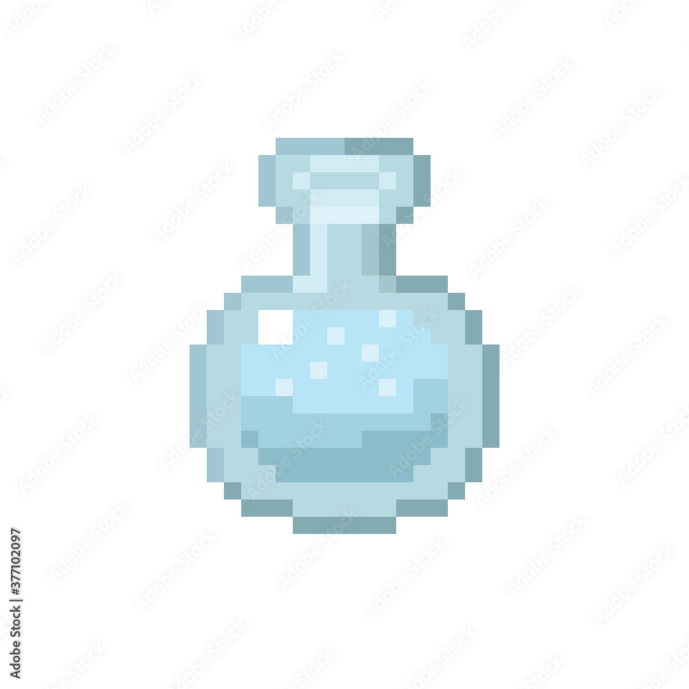 Blue potion pixel art. Vector Picture. Stock Vector | Adobe Stock