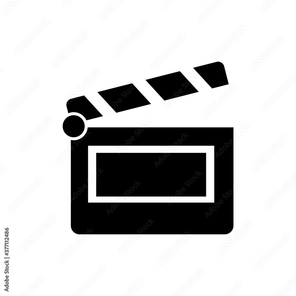 Clapper board icon. One of set web icons. Stock Vector | Adobe Stock