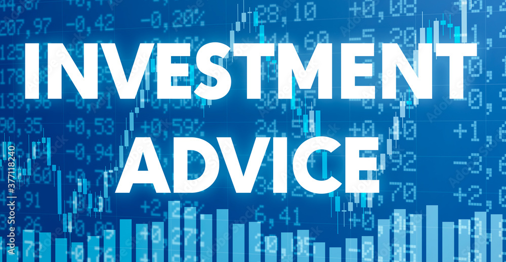 Conceptual image with financial charts and graphs - Investment advice ...