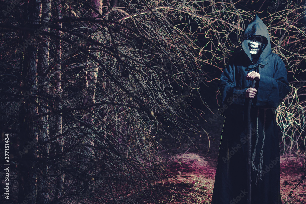 Woman devil ghost demon costume horror and scary she holding walking ...