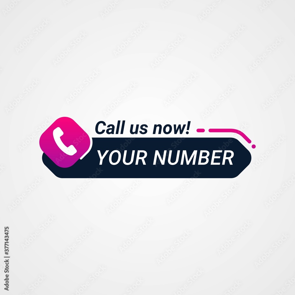 Call us now button logo sign and symbol vector illustration Stock ...