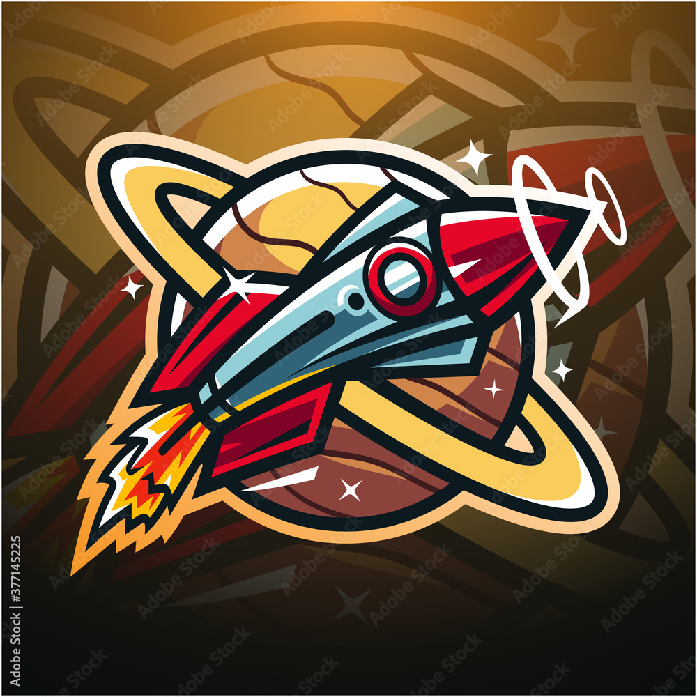 Rocket esport mascot logo design Stock Vector | Adobe Stock