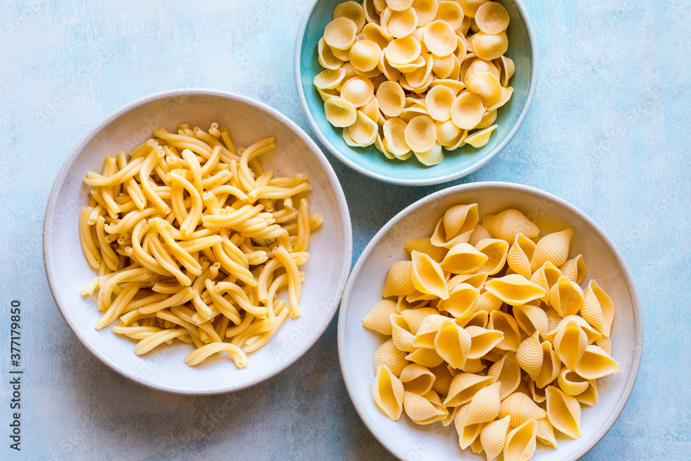Types of dry pasta Stock Photo | Adobe Stock
