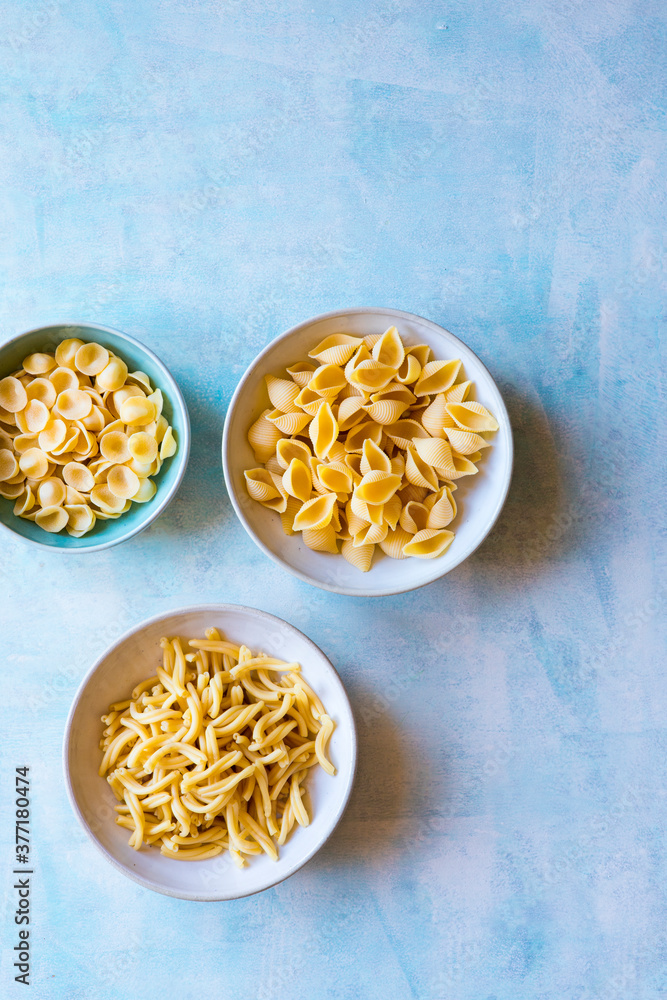 Types of dry pasta Stock Photo | Adobe Stock