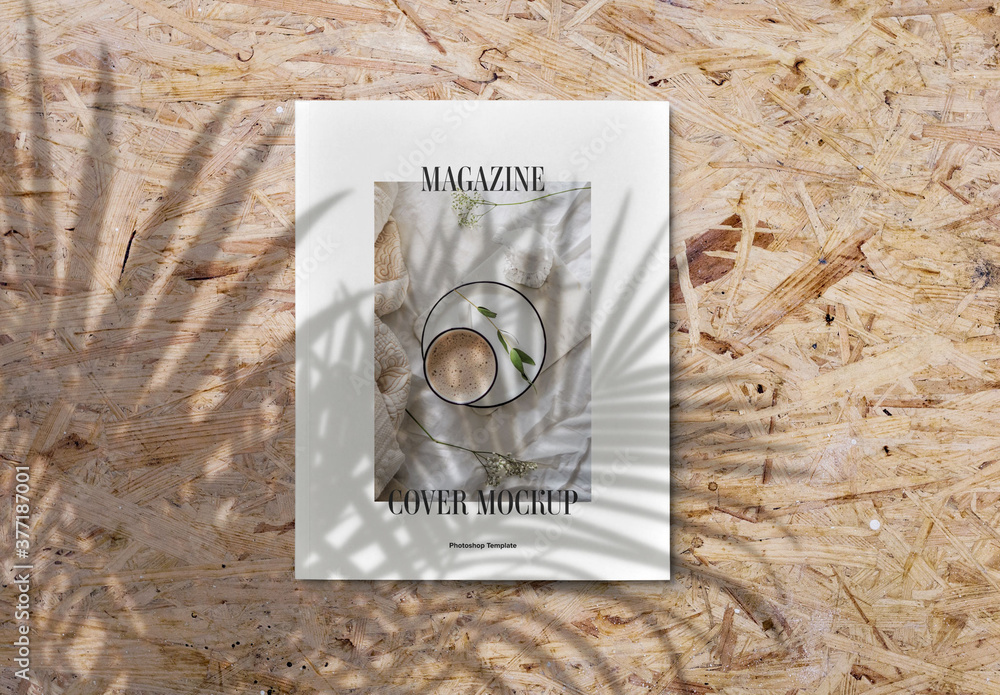 Minimal Magazine Cover Mockup Scene Stock Template | Adobe Stock