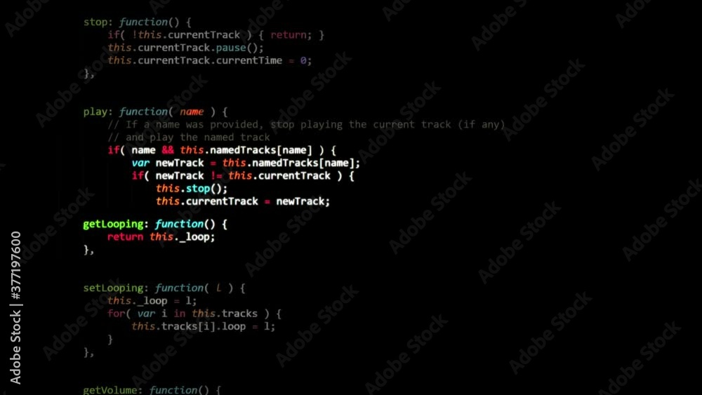 Highlighted codes sliding on the screen Stock Video | Adobe Stock