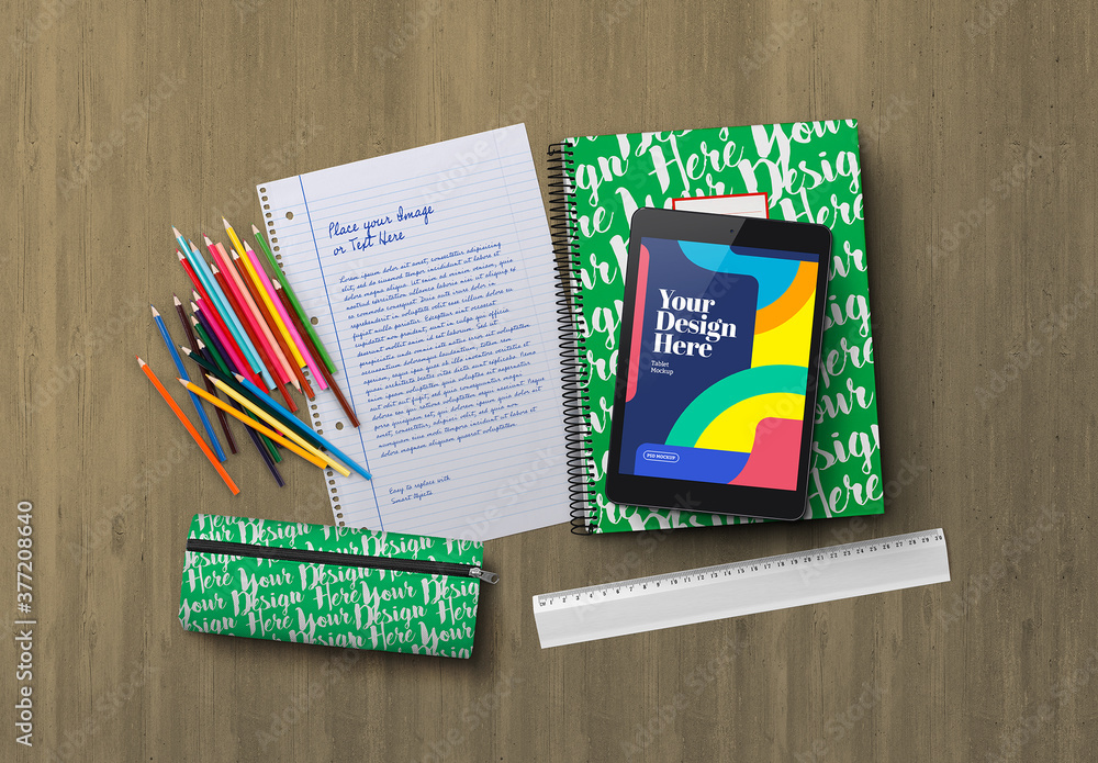 Back to School Mockup Scene Stock Template | Adobe Stock