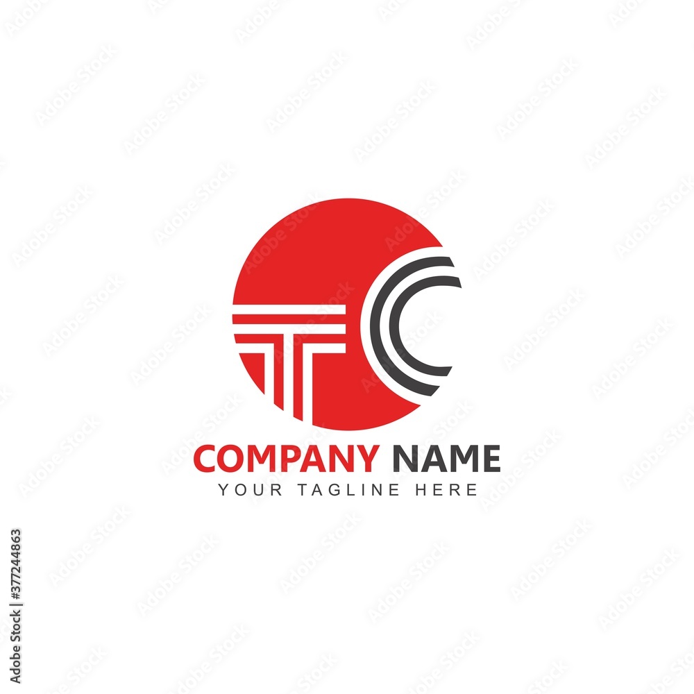 Letter TC Logo Vector Design Stock Vector | Adobe Stock