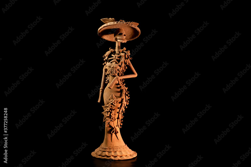 Dia de los muertos, Catrina de Barro típica del dia de los muertos ...