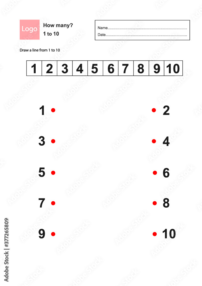 Mathematics exercises. Educational page with mathematical numbers for ...
