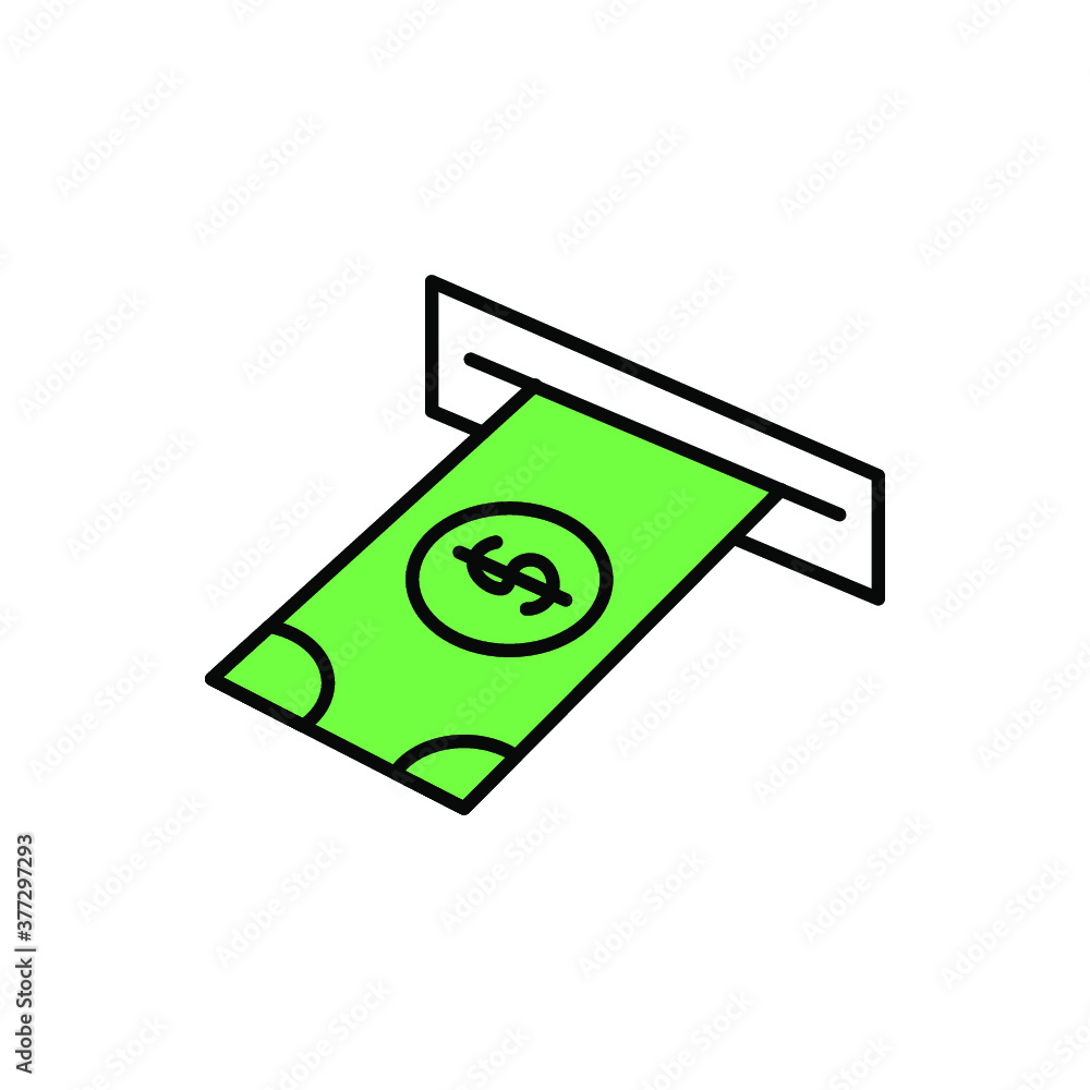 cash, money icon on white background, vector symbol Stock Vector ...