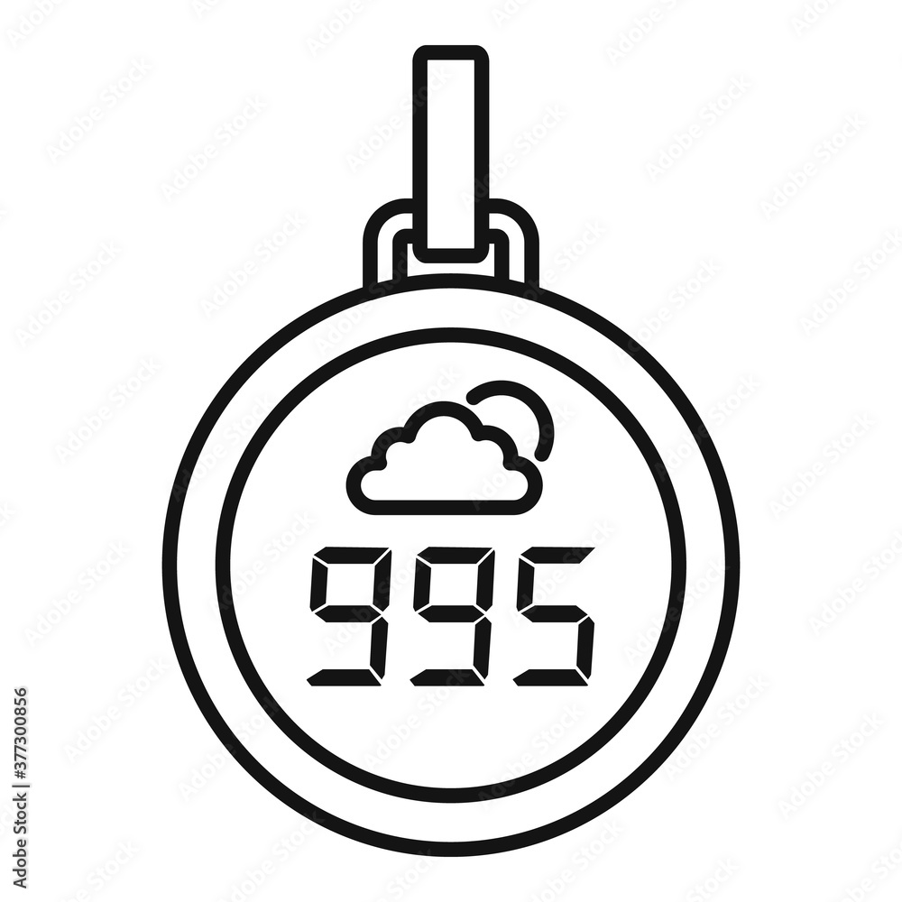 Digital barometer icon. Outline digital barometer vector icon for web ...