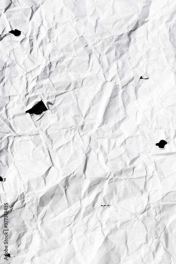 Wrinkled paper texture with holes Stock Photo | Adobe Stock