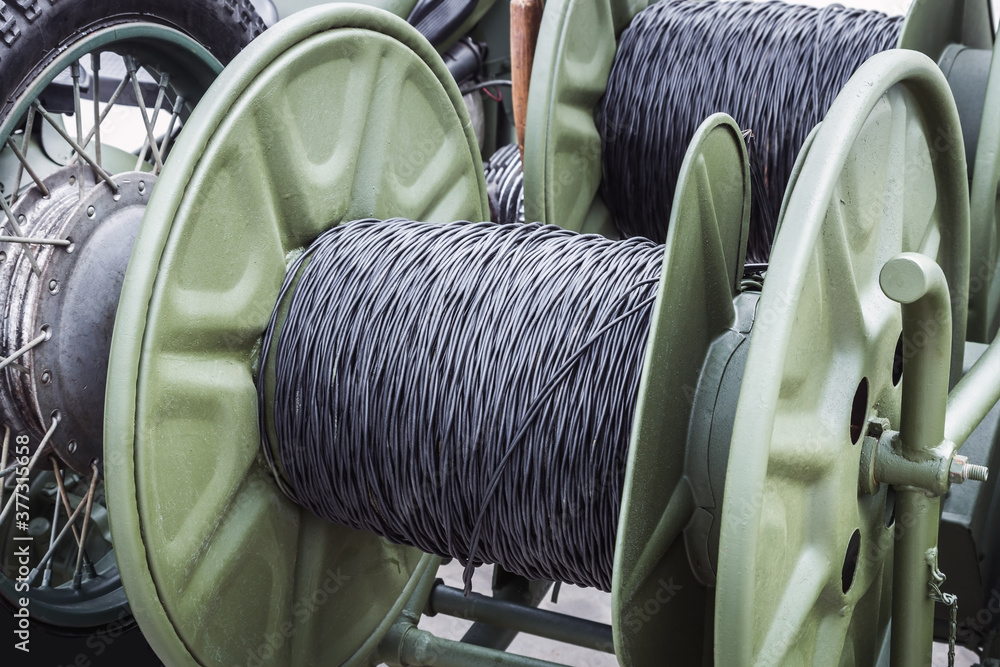 military coils with telephone cable. For use and telephone connection ...