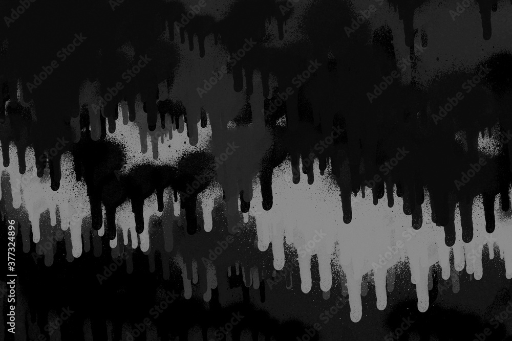 Black spray paint ink texture. Graffiti painting on the wall. Street ...