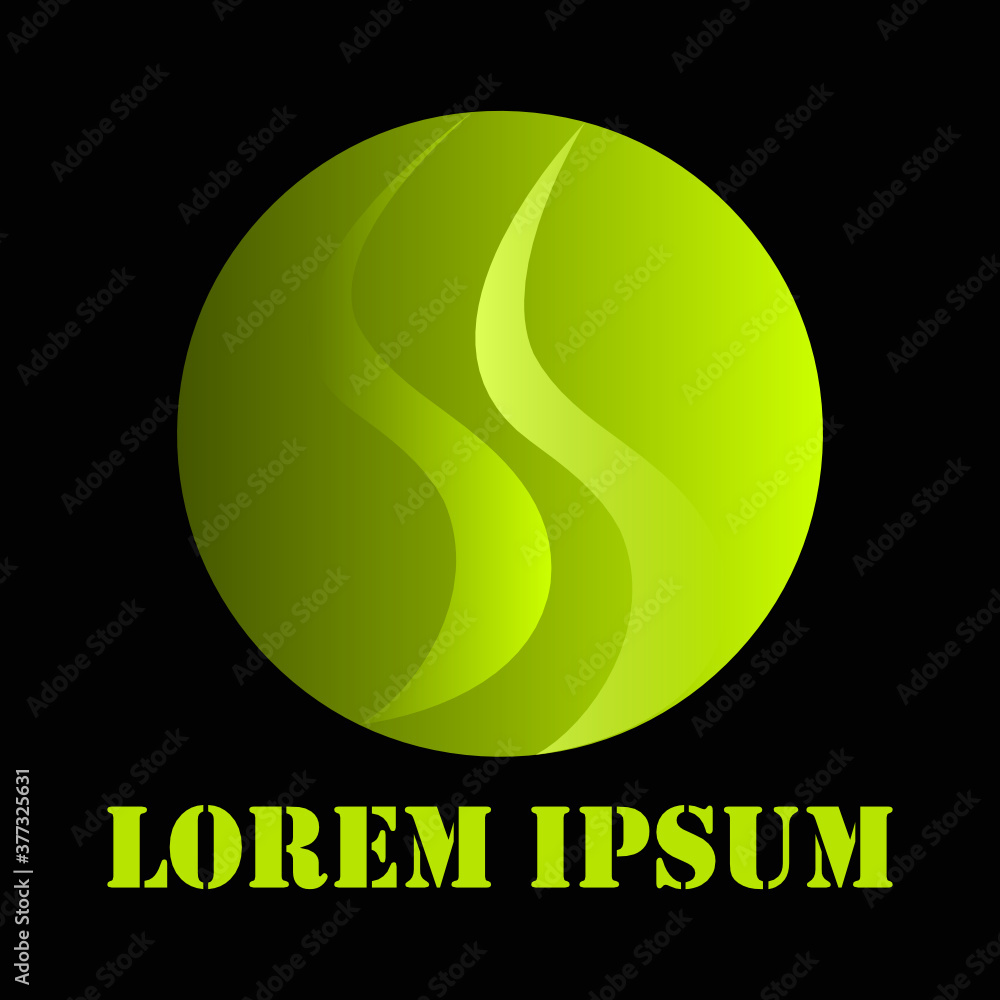 Vector logo of a tennis ball with the letter "S". Ball Vector Logo ...