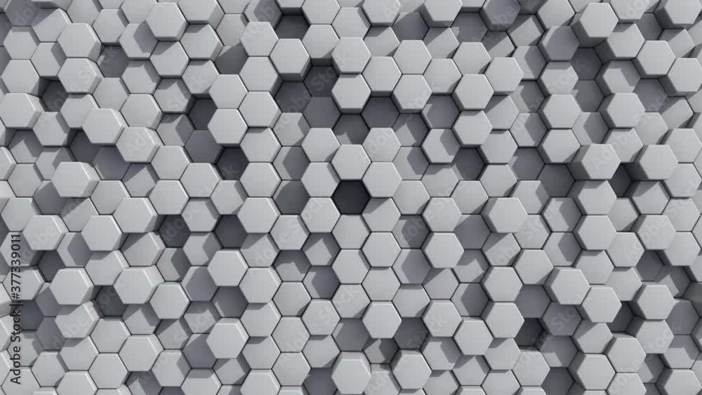 Abstract Hexagon Geometric Surface Loop light bright clean minimal hexagonal grid pattern ...