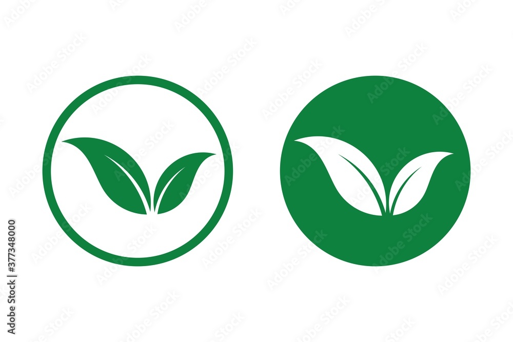 green leaf ecology icon, Environment and Nature Symbol, Vector ...