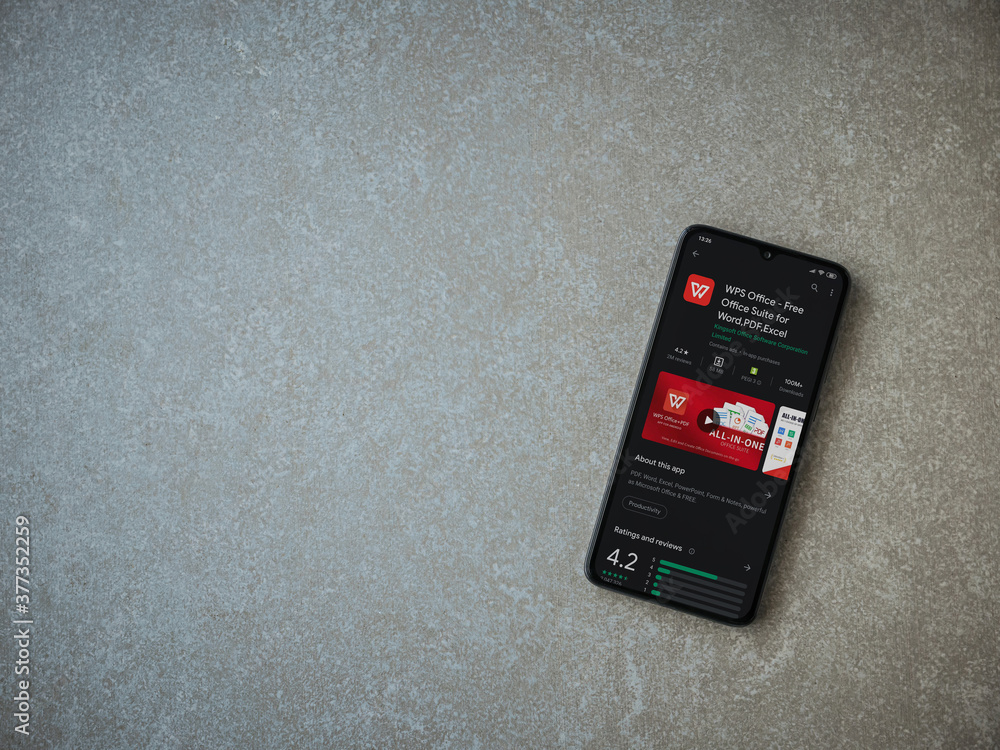 Lod, Israel - July 8, 2020: WPS Office app play store page on the ...