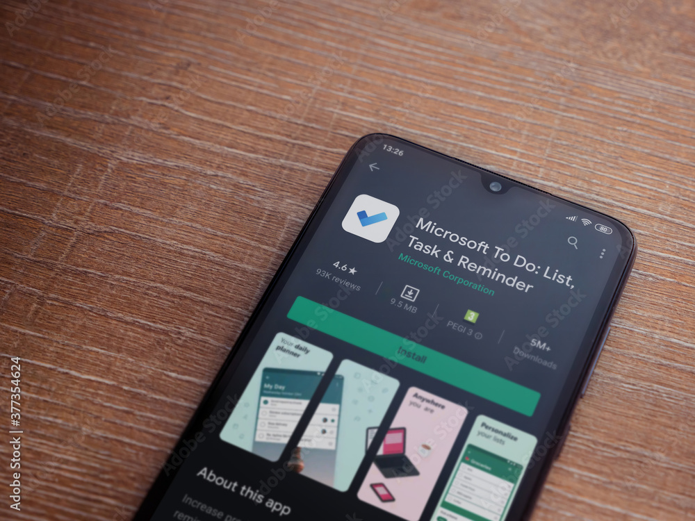Lod, Israel - July 8, 2020: Microsoft To Do app play store page on the ...