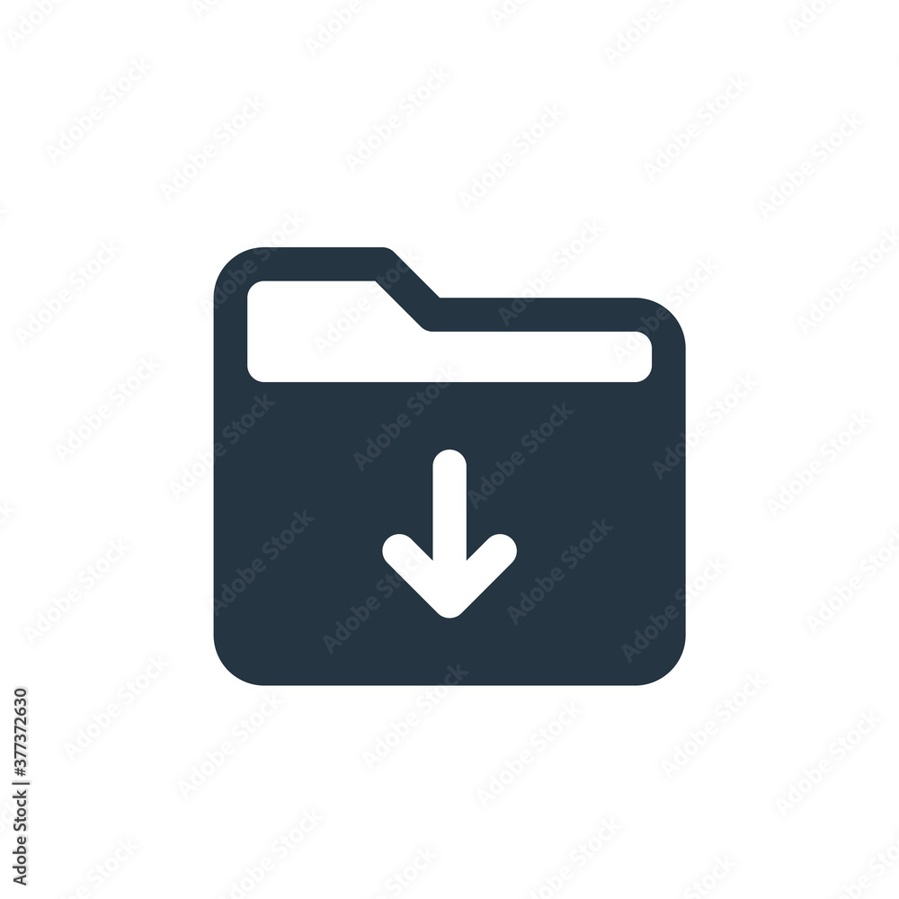 Vetor do Stock: folder icon. Glyph folder icon for website design and ...