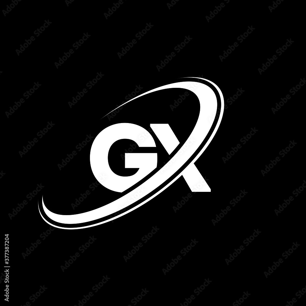 GX logo. G X design. White GX letter. GX/G X letter logo design ...