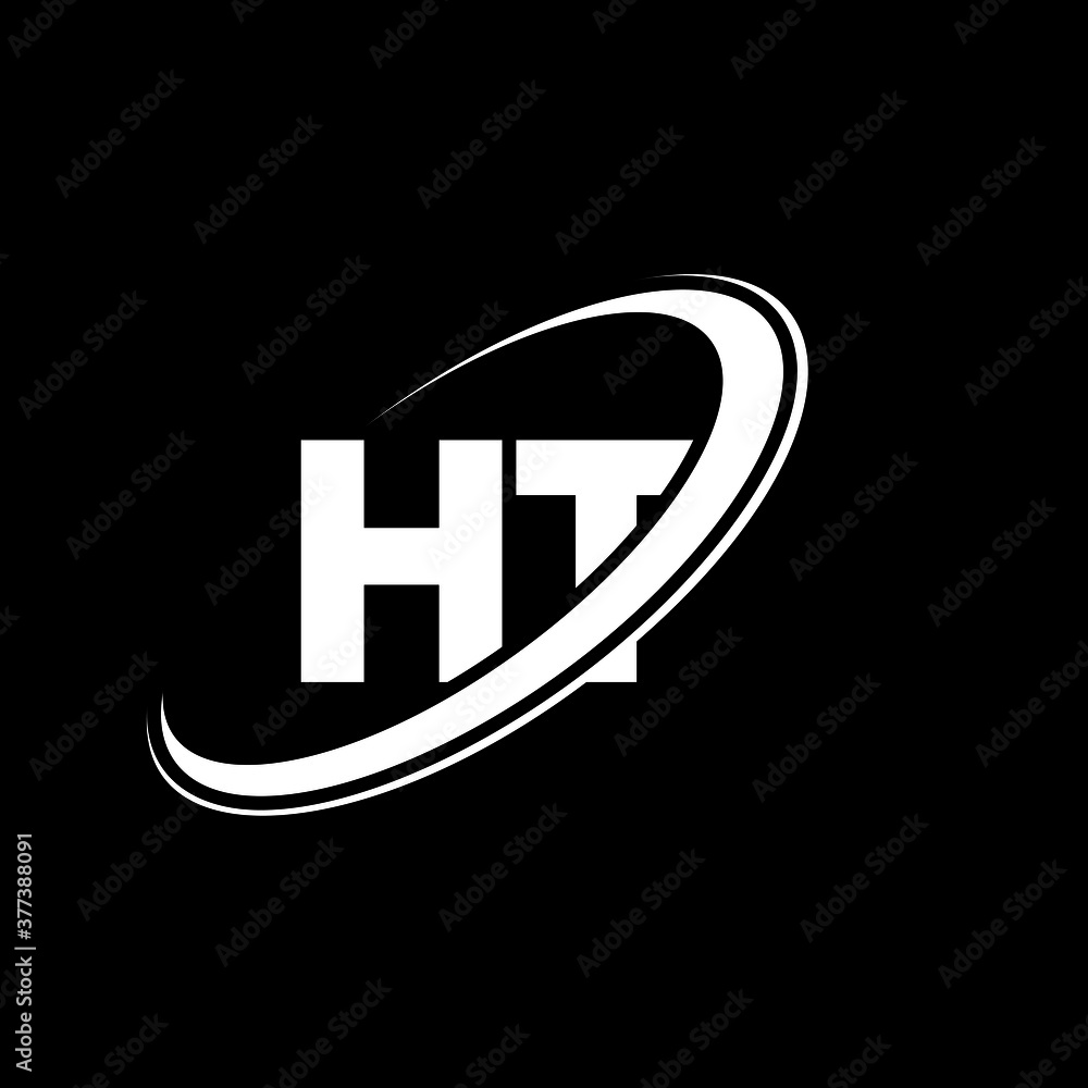 HT logo. H T design. White HT letter. HT/H T letter logo design ...