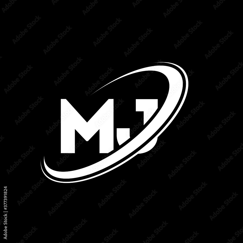 MJ logo. M J design. White MJ letter. MJ/M J letter logo design ...