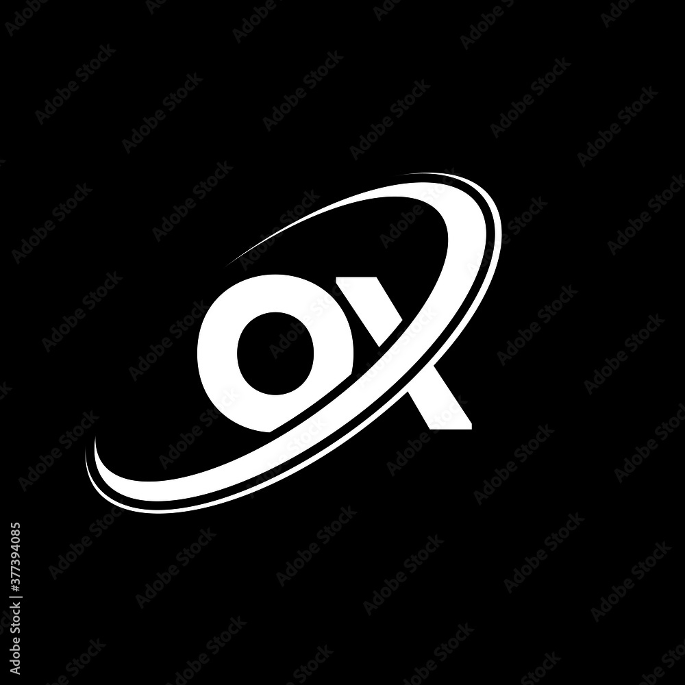 OX logo. O X design. White OX letter. OX/O X letter logo design ...