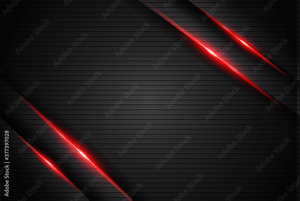 abstract metallic red black frame layout modern tech design template ...