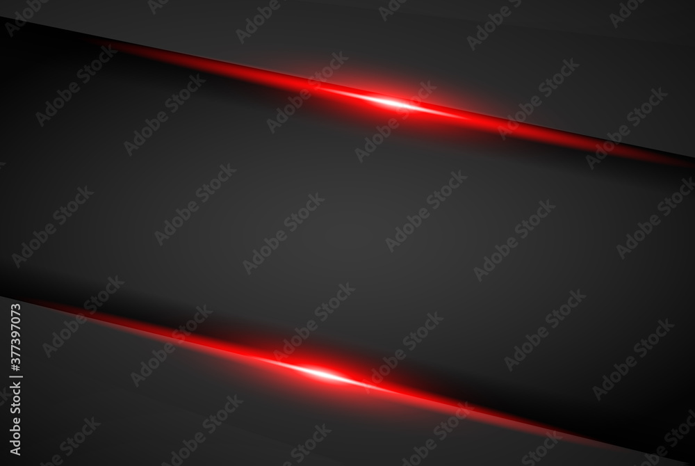 abstract metallic red black frame layout modern tech design template ...
