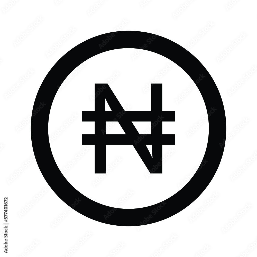 Naira sign of Nigeria icon. Element of money symbol icon. Premium ...