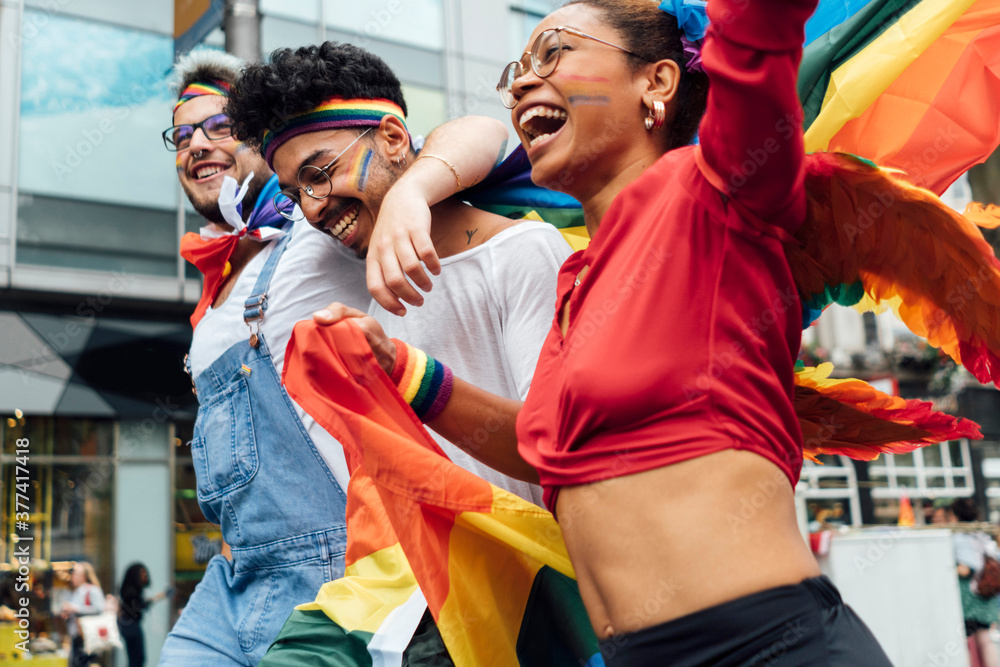 Gathering At the Gay Pride Stock Photo | Adobe Stock