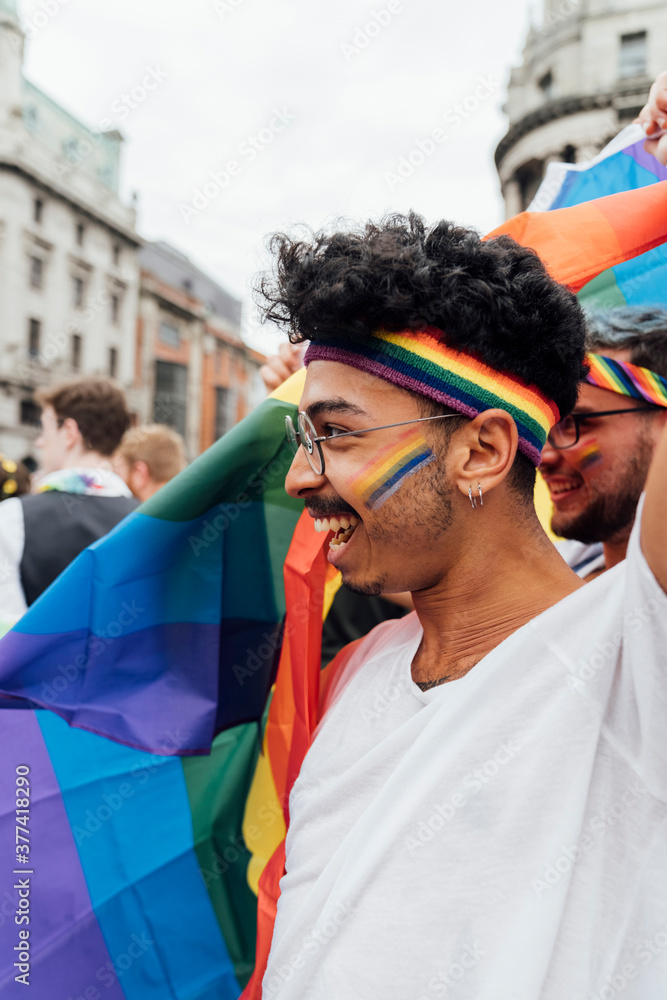 Gay Man Profile Picture Stock Photo | Adobe Stock
