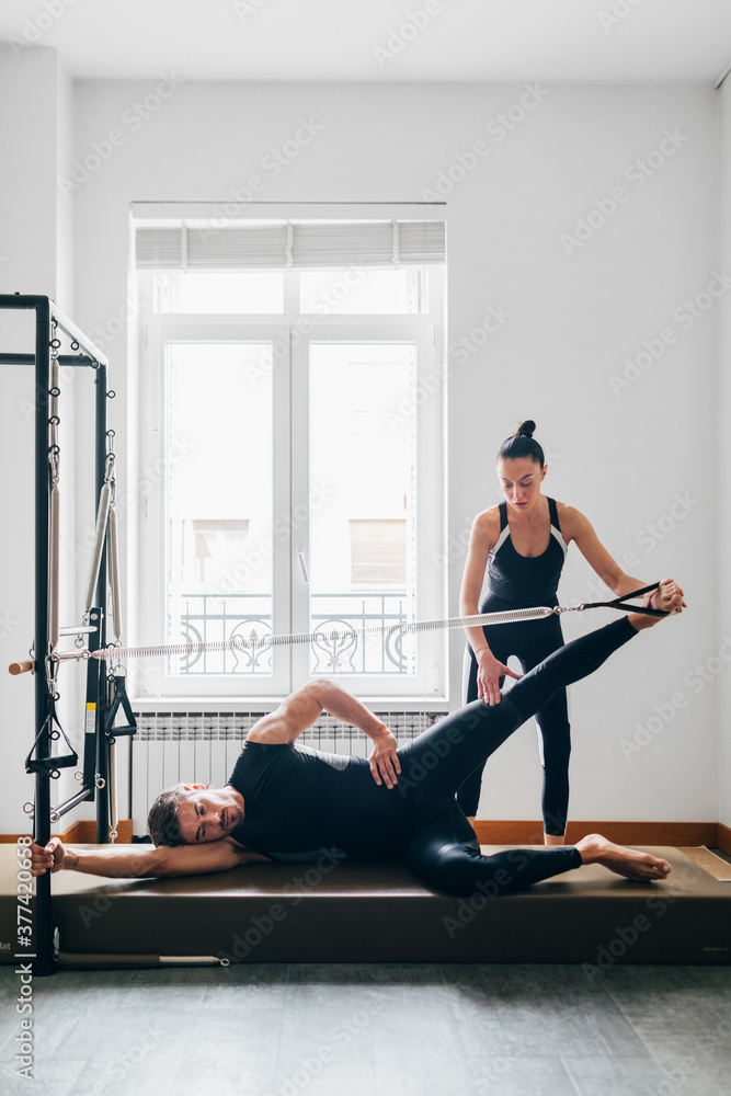 Reformer Pilates Stock Photo | Adobe Stock