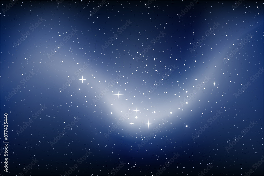 Design of stars in universe sky background Stock Vector | Adobe Stock