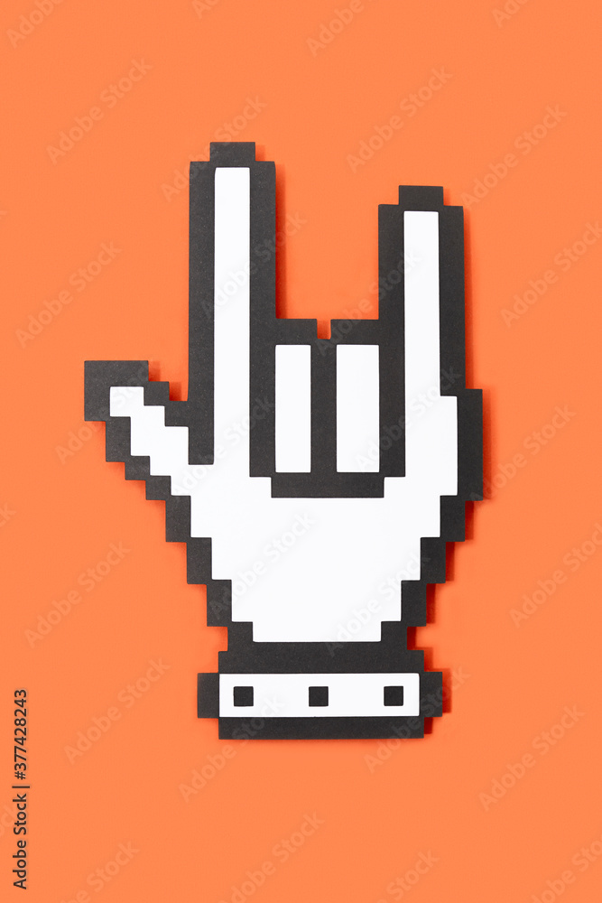 Heavy Metal Pixel Sign Stock Photo | Adobe Stock