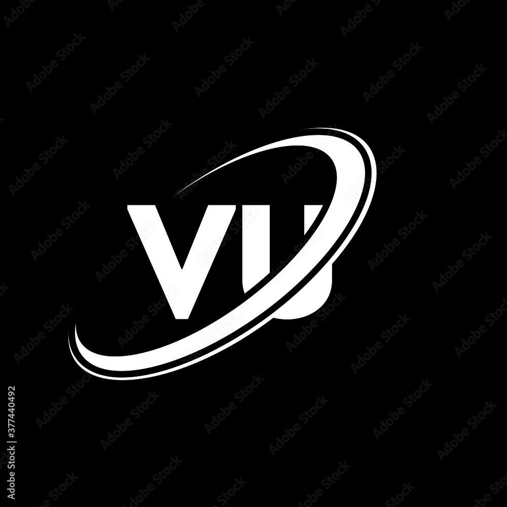 VU logo. V U design. White VU letter. VU/V U letter logo design ...
