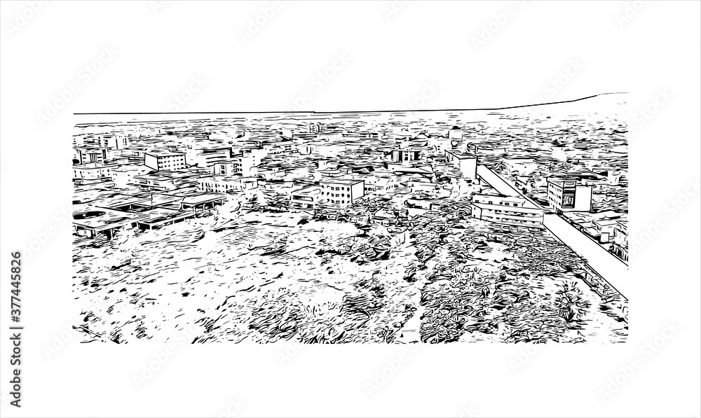 Building view with landmark of Bamako is the capital and largest city ...