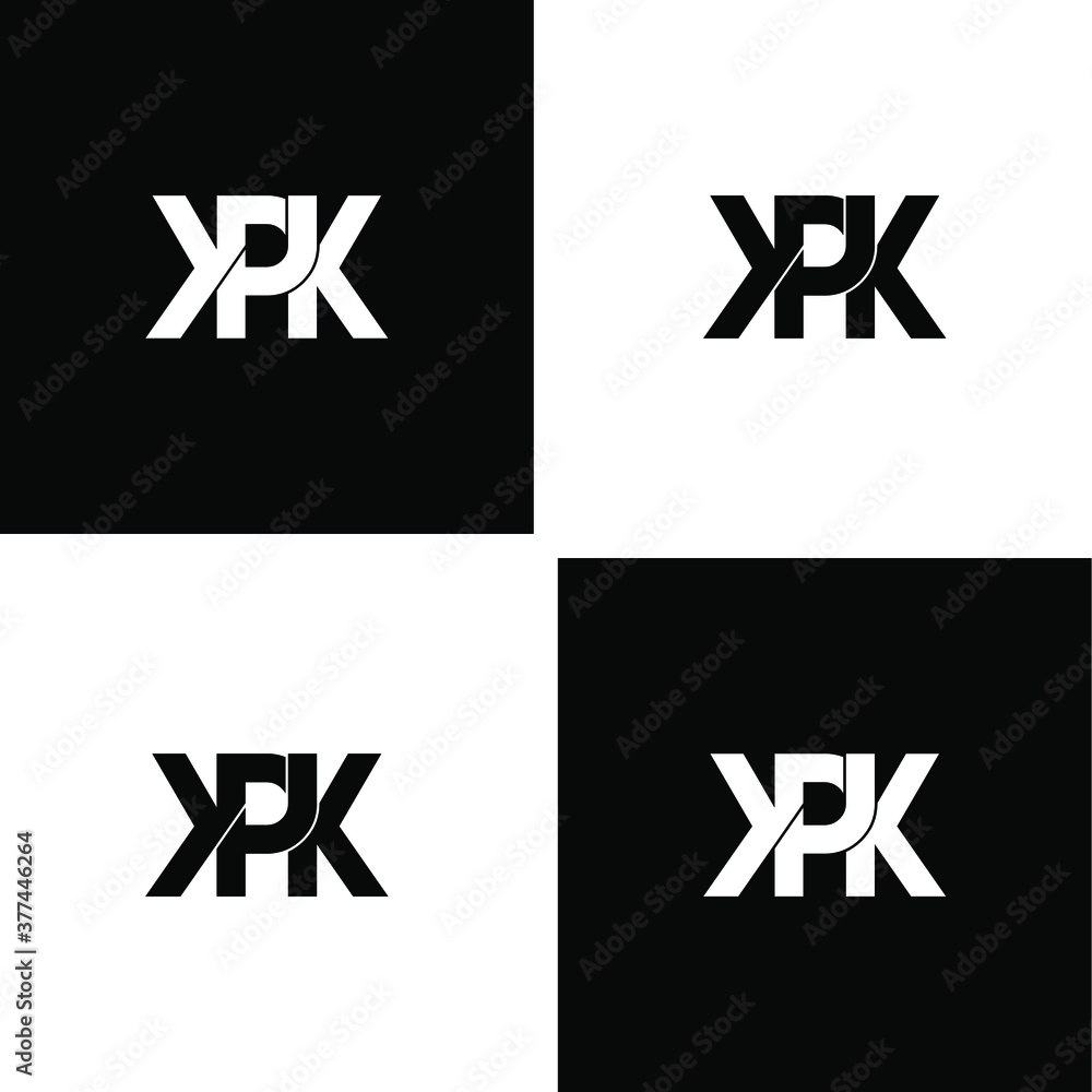 kpk lettering initial monogram logo design set Stock Vector | Adobe Stock