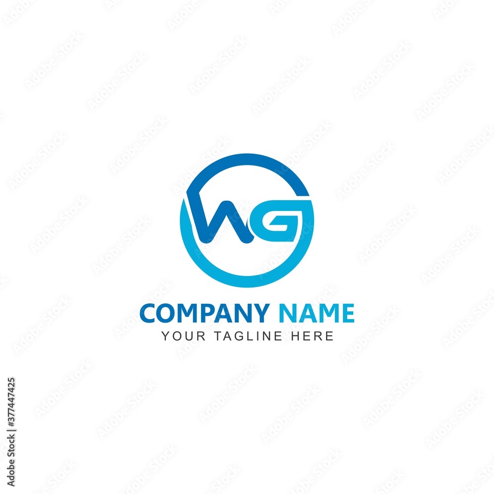 Initial WG logo design inspiration Stock Vector | Adobe Stock