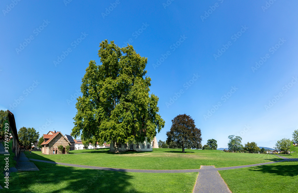 Ruins of the Imperial Abbey of Lorsch, called Reichsabtei Lorsch in ...