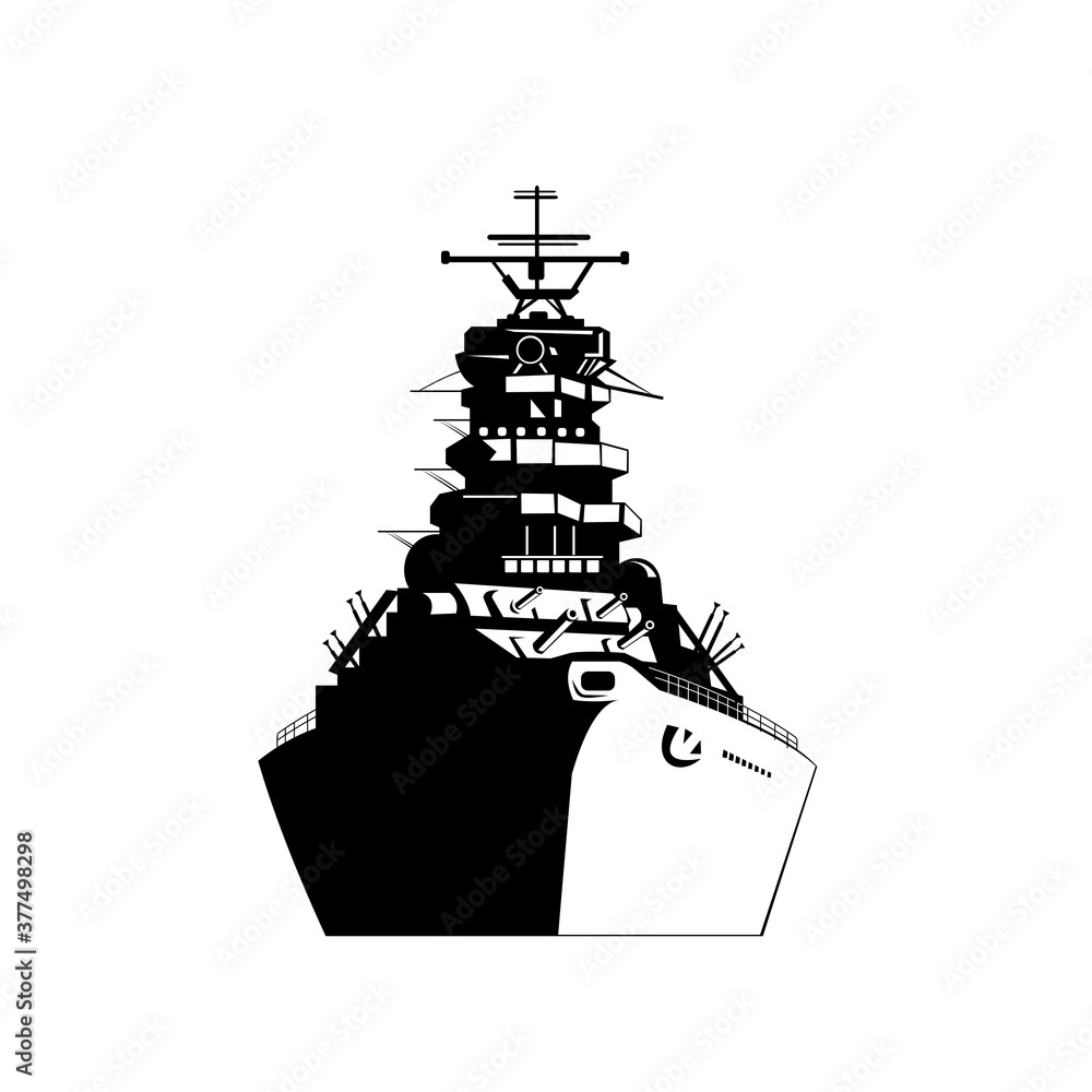 American or United States Battleship Warship Dreadnought Naval Fighting ...