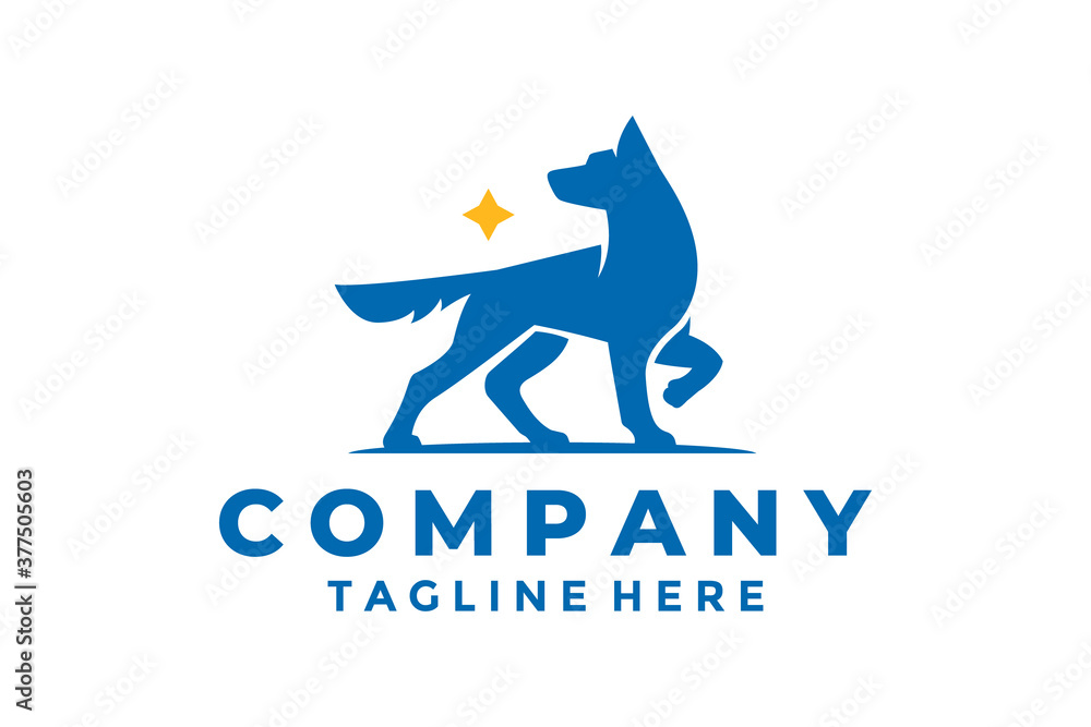 Dog vector logo design.Dog illustration. Stock Vector | Adobe Stock