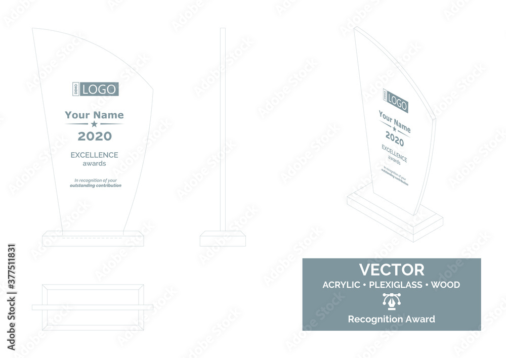 Trophy Vector Template, Business Distinction Award, Corporate ...