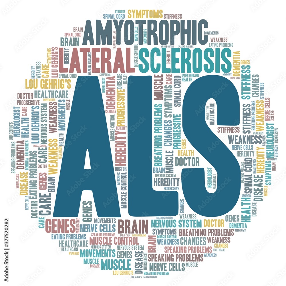 Amyotrophic lateral sclerosis - ALS - Lou Gehrig's disease vector ...