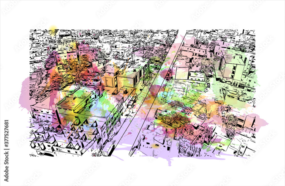 Building view with landmark of Bamako is the capital and largest city ...